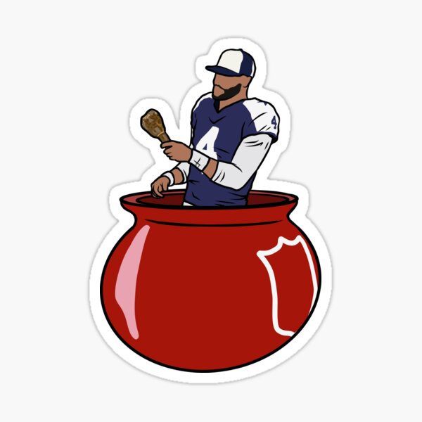 "Dak Prescott Turkey Leg Celebration" Sticker for Sale by RatTrapTees ...