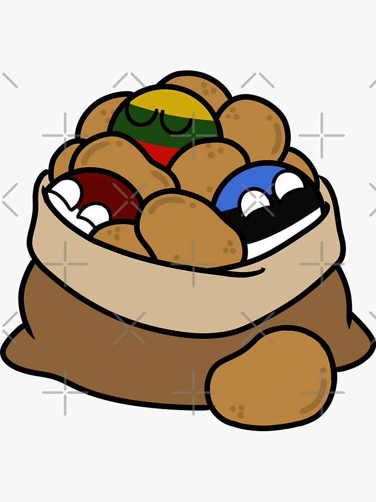 "countryballs and potato" Sticker for Sale by Countryballs Shop | Redbubble