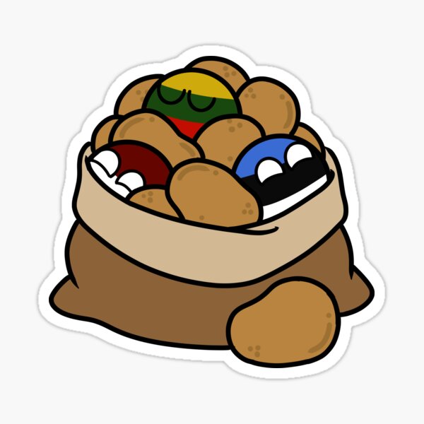 "countryballs and potato" Sticker for Sale by Countryballs Shop | Redbubble