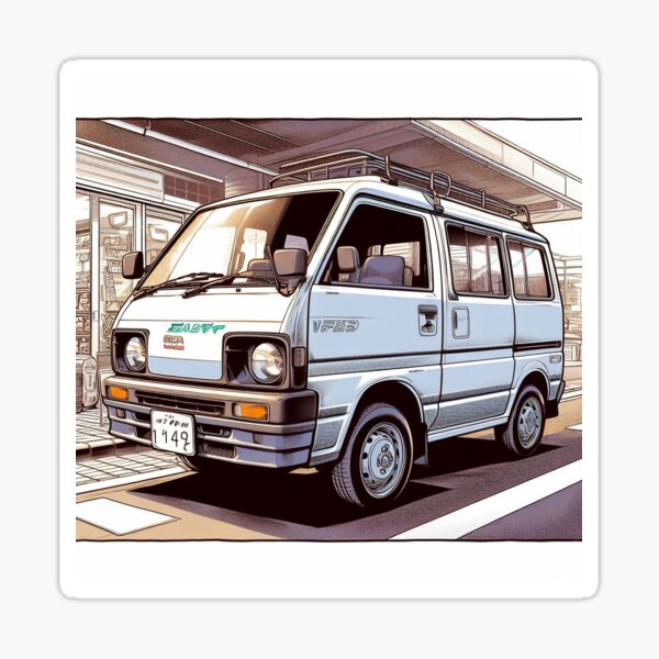 "Daihatsu HiJet Mini Van" Sticker for Sale by ofanaim | Redbubble
