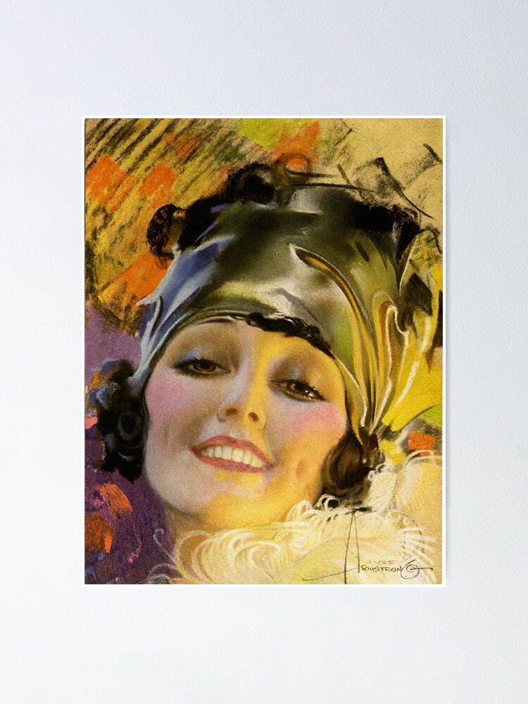"FLAPPER; Vintage Art Deco Beautiful Print" Poster by posterbobs ...