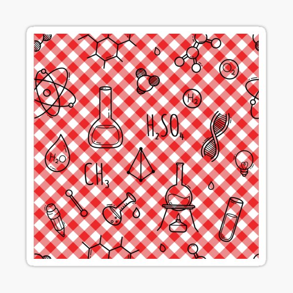 "Quirky Science Doodles: A Seamless Pattern of Science Icons" Sticker ...