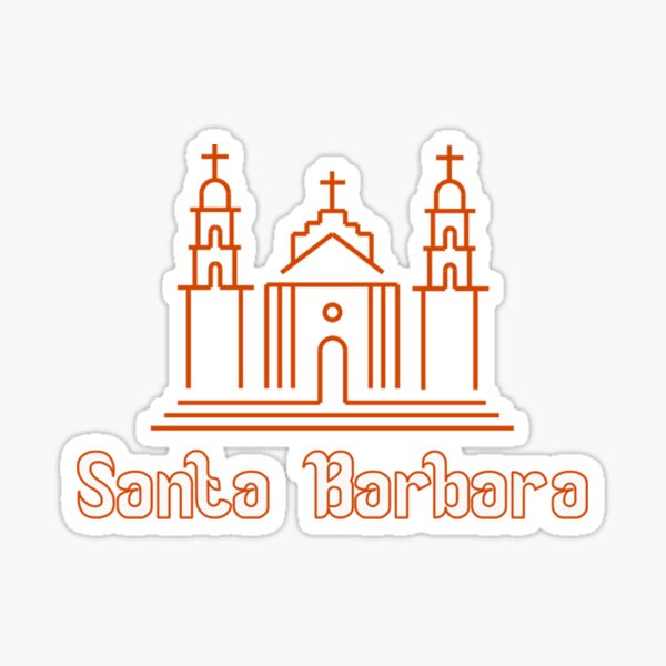 "Santa Barbara California" Sticker by fantedesign | Redbubble