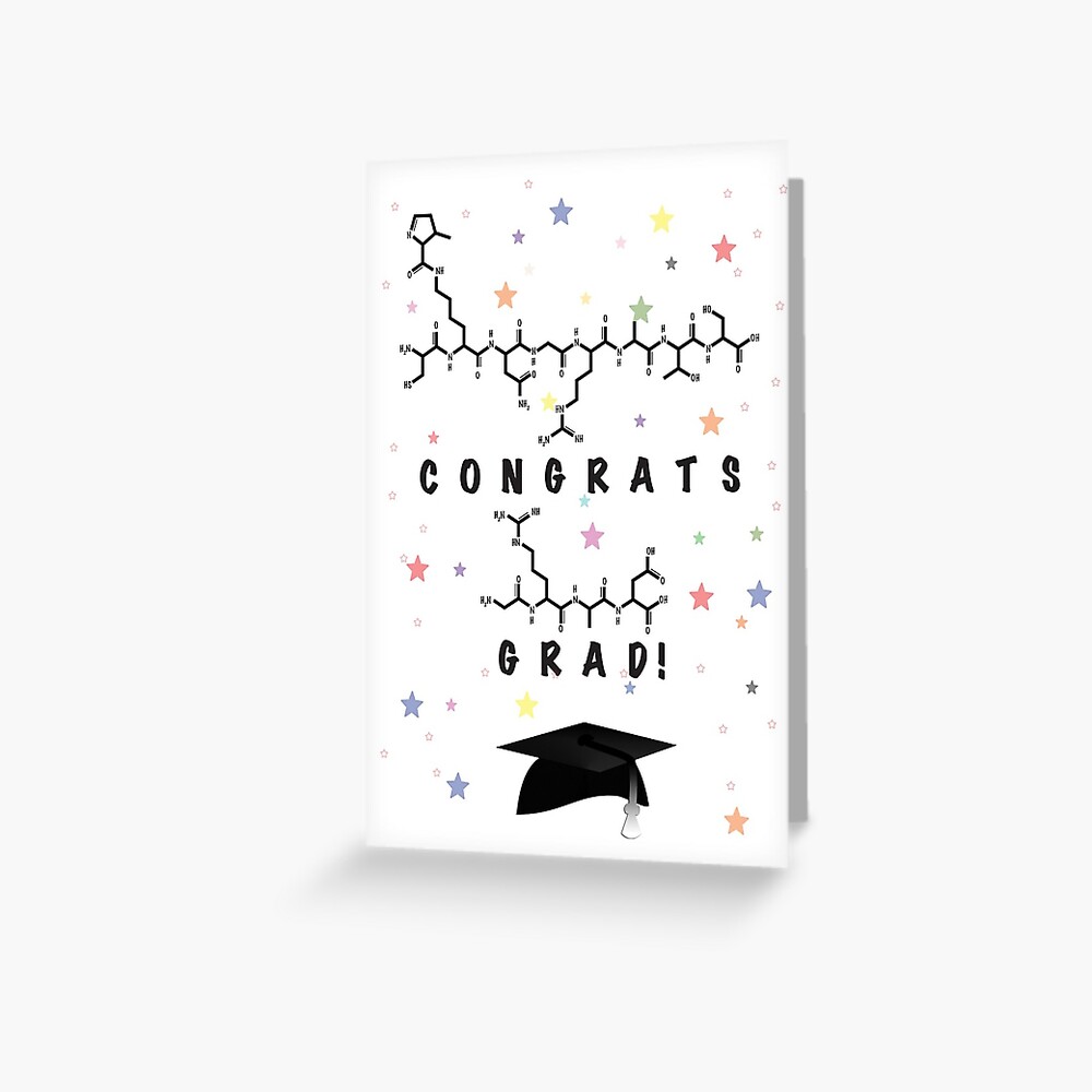 "Chemistry congrats grad card" Greeting Card for Sale by ...