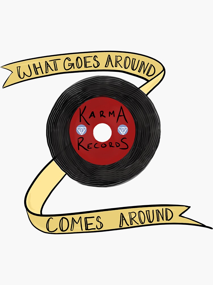 "Karma Records" Sticker by ohsuzannah19 | Redbubble