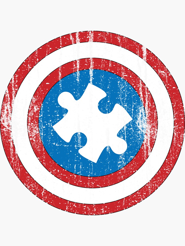 "Captain Autism Superhero Shirt Autism Awareness Shirt" Sticker for ...