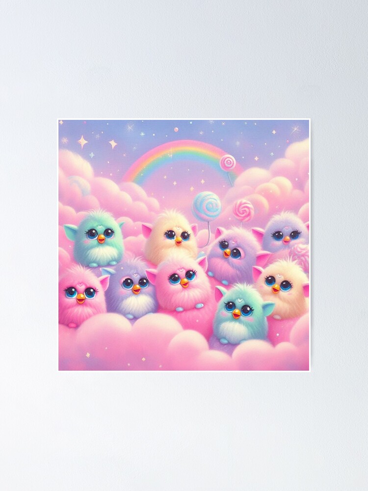 "Magical Furby Party" Poster for Sale by liminalcandy | Redbubble