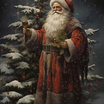 "Victorian Vintage Santa Claus Father Christmas Night Old Fashioned ...