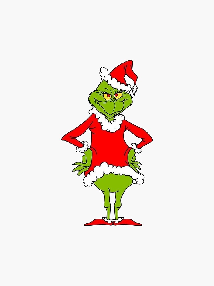 "The grinch" Sticker for Sale by CraftyLifeA | Redbubble