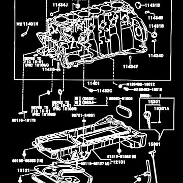 "2JZ-GE JDM Supra Engine Exploded Blueprint" Poster for Sale by ...