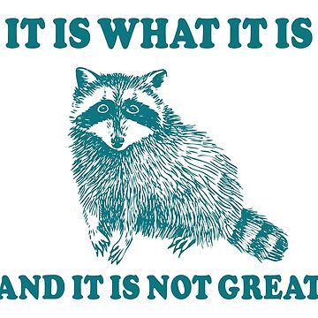 "It Is What It is And It is Not Great Raccoon Meme" Sticker for Sale by ...