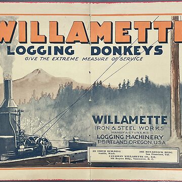 "Vintage Willamette Logging Donkeys " Sticker for Sale by ...