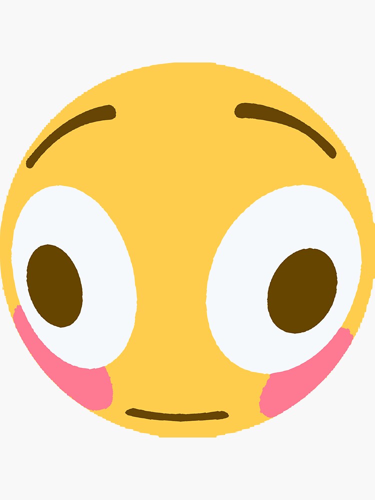 "Flooshed/Flushed Emoji" Sticker for Sale by tumblr-memes | Redbubble