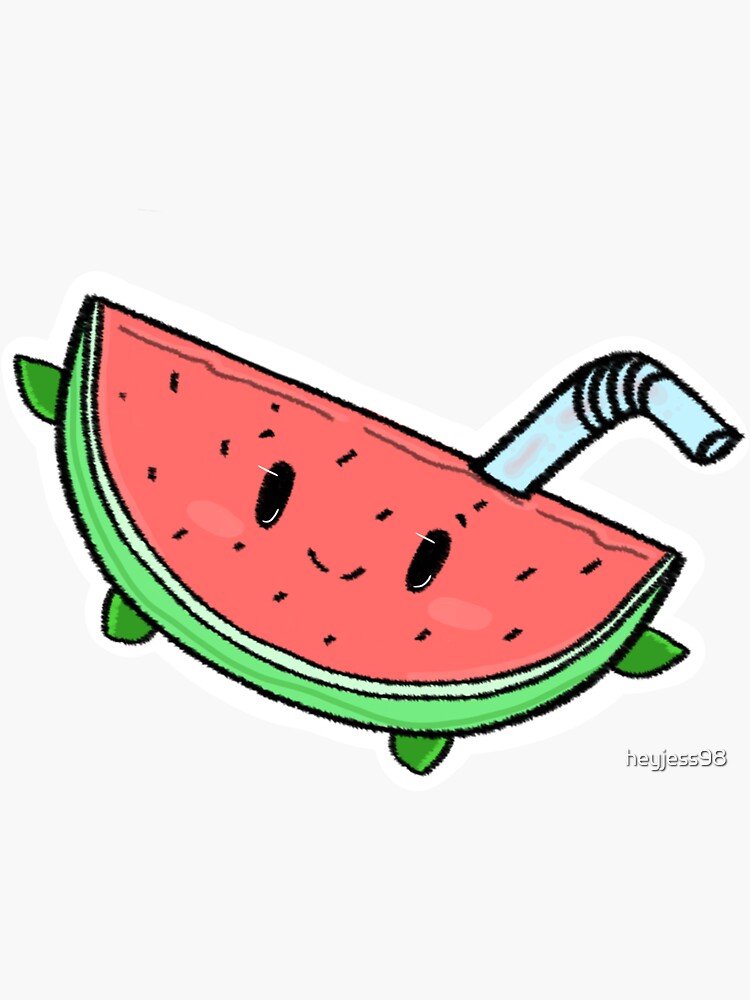"Cute Watermelon Juice" Sticker for Sale by heyjess98 | Redbubble