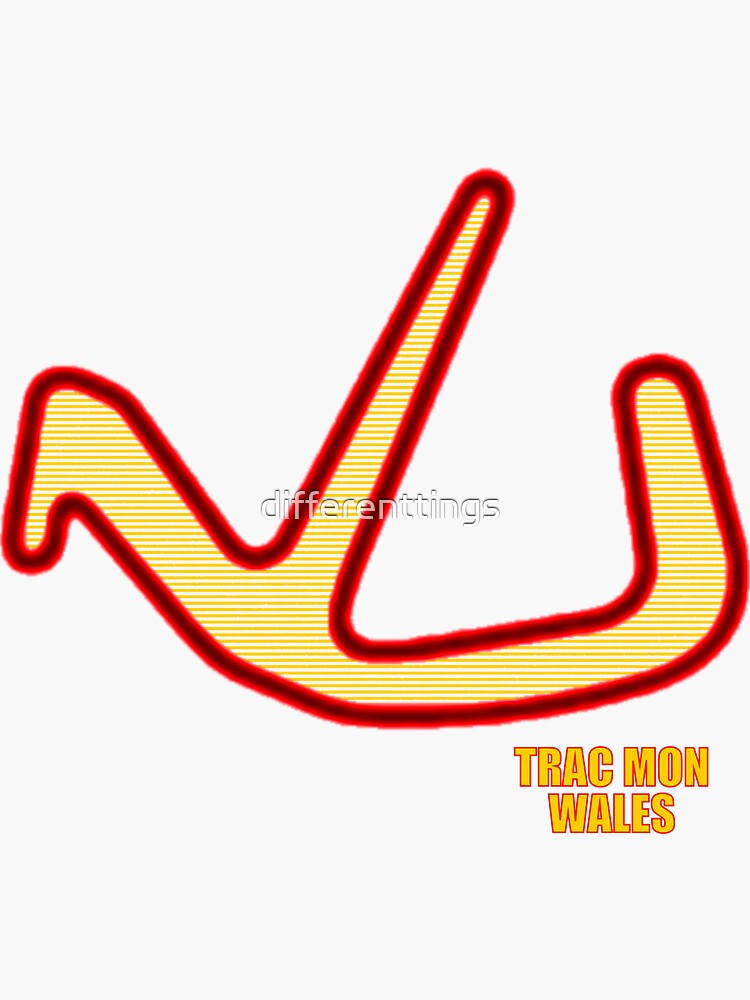 "trac mon wales race track circuit racing" Sticker for Sale by ...