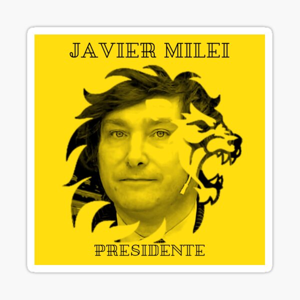"Javier Milei President" Sticker by ChristianGM31 | Redbubble