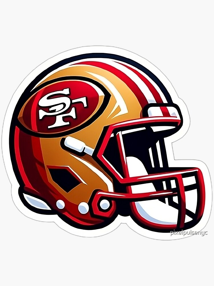 "Red Gold Helmet Icon" Sticker for Sale by pixelpulsenyc | Redbubble