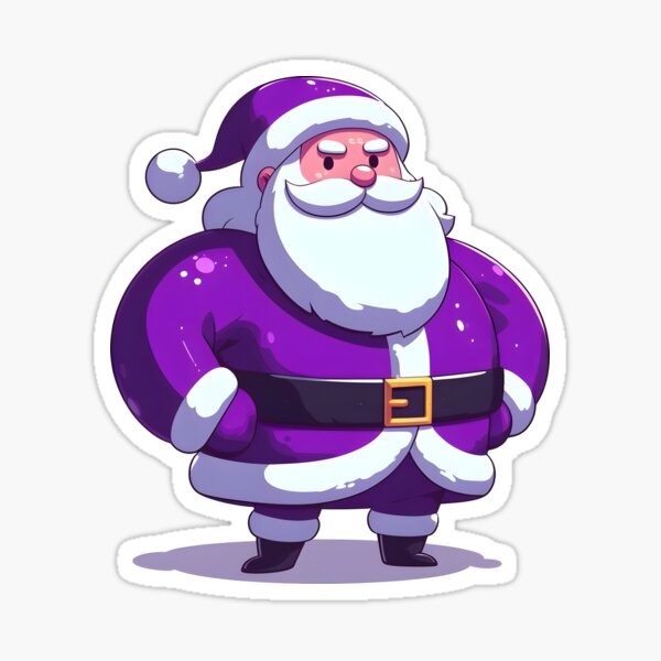 "A purple Santa Claus" Sticker by Palta-Morada | Redbubble