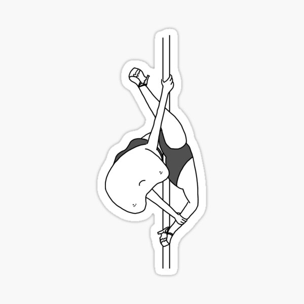 "Cute Pole Dancing Frog" Sticker for Sale by ribbitworkshop | Redbubble