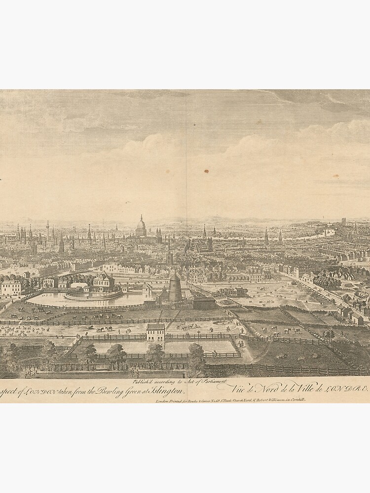 "Vintage Pictorial Map of London England (1750)" Tapestry by ...