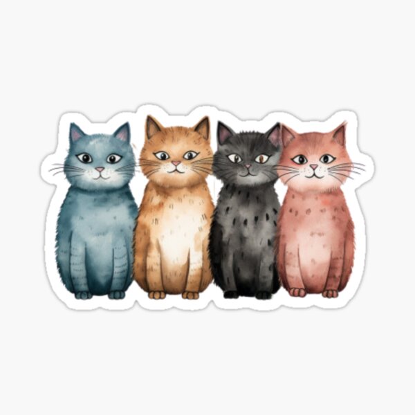 "Boho Cats" Sticker for Sale by sweet1342 | Redbubble
