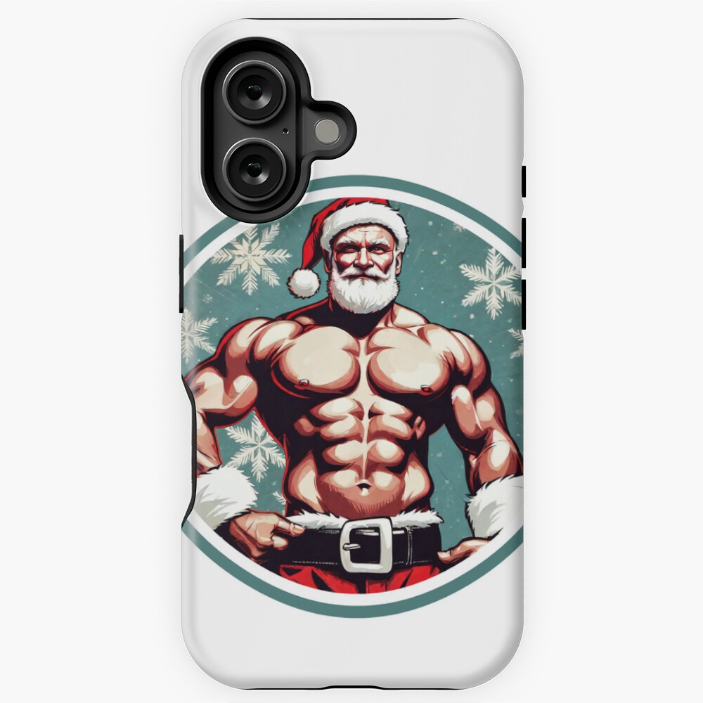 "Muscle Santa Claus" Poster for Sale by muscledaddies | Redbubble