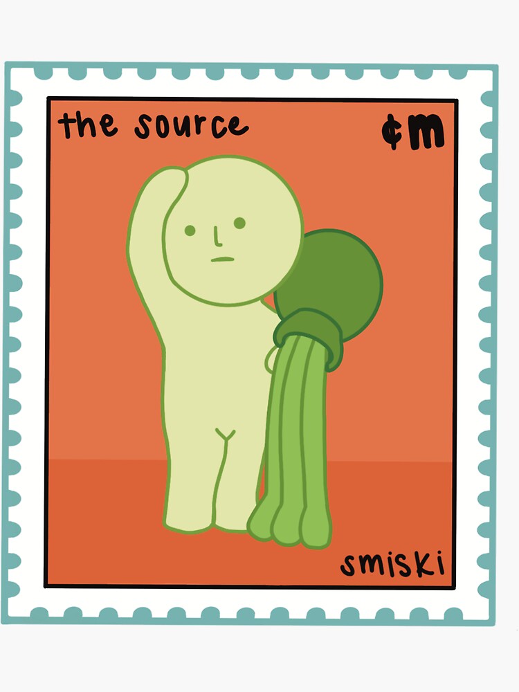 "smiski museum series the source stamp" Sticker for Sale by snststudios ...