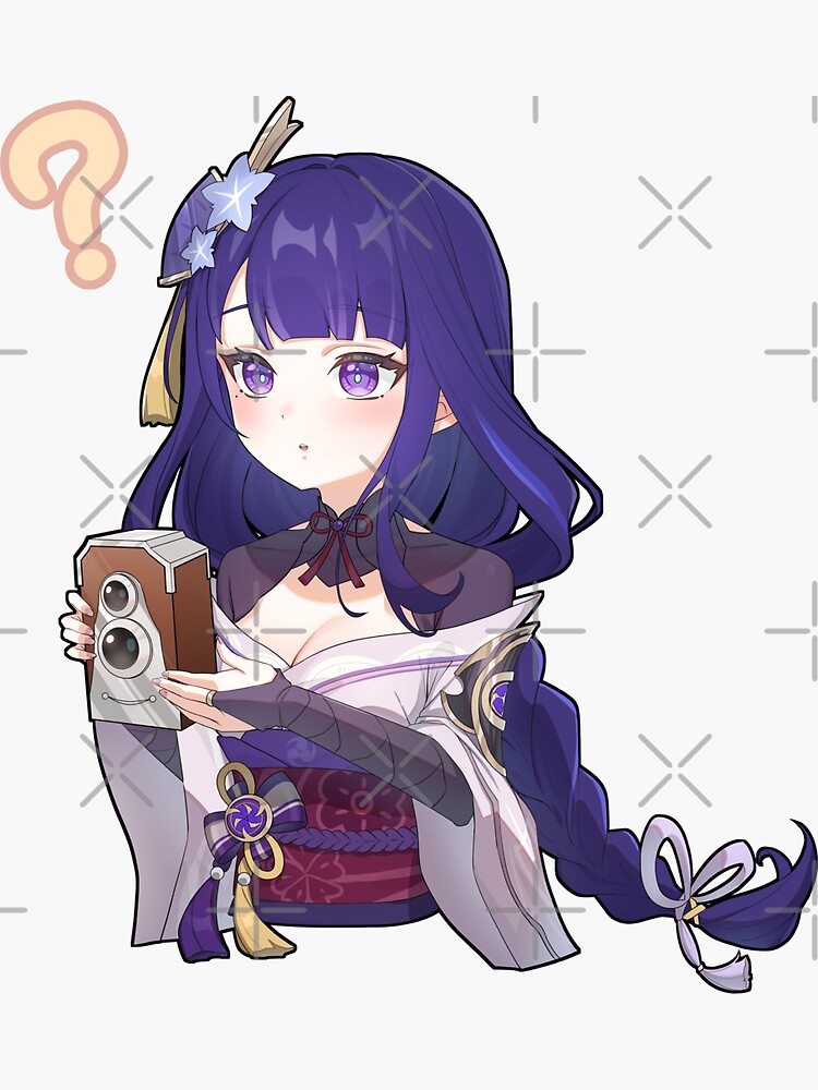 "Shogun Raiden Sticker" Sticker for Sale by xEMIYA | Redbubble