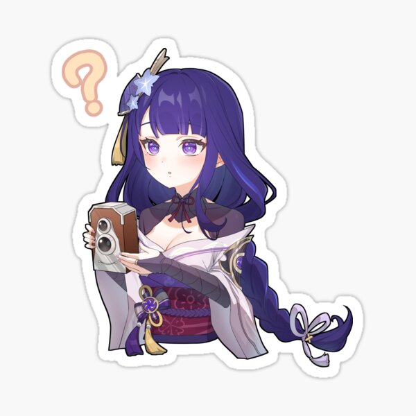 "Shogun Raiden Sticker" Sticker for Sale by xEMIYA | Redbubble