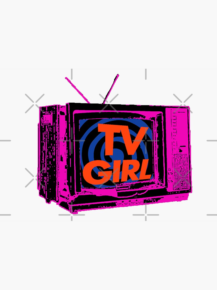 "TV Girl Neon TV Pop Art Design" Sticker for Sale by jealist | Redbubble