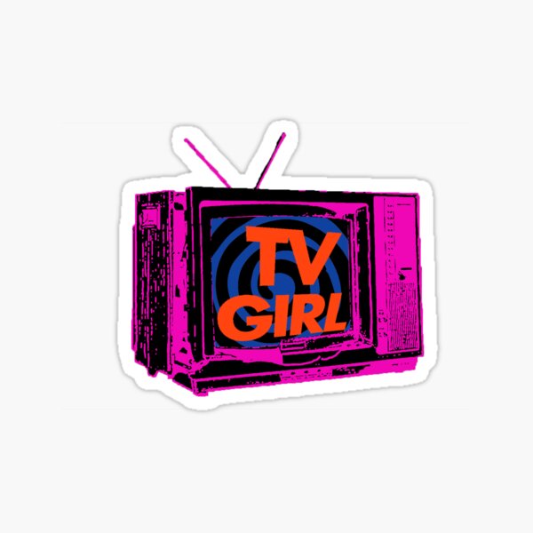 "TV Girl Neon TV Pop Art Design" Sticker for Sale by jealist | Redbubble