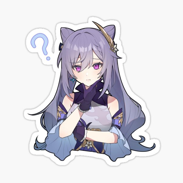 "Keqing Sticker" Sticker for Sale by xEMIYA | Redbubble
