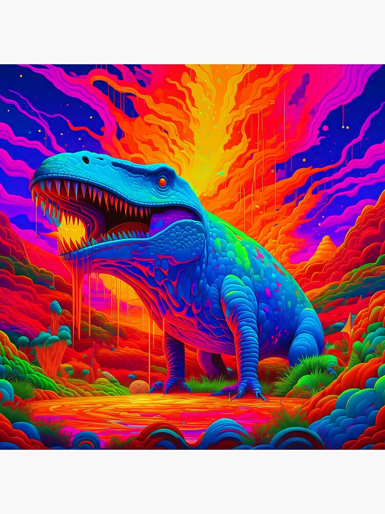 "Ancient Amalgam Mosaic Dino Portraits" Sticker for Sale by Daniel ...