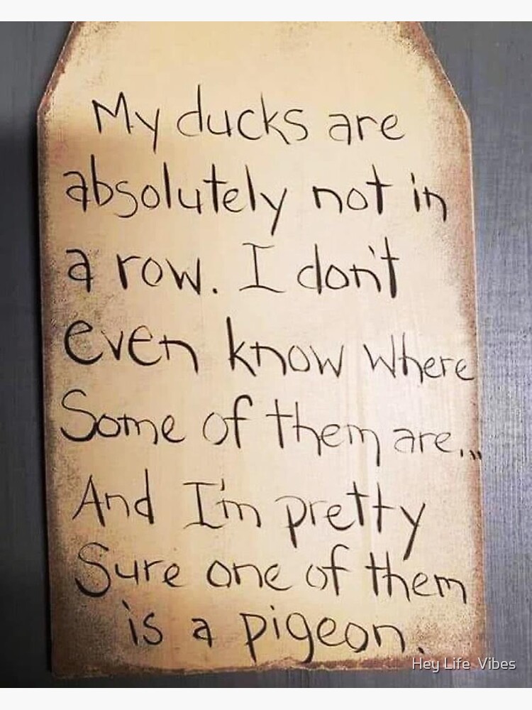 "Ducks Not In A Row" Sticker for Sale by lpquenoarista | Redbubble