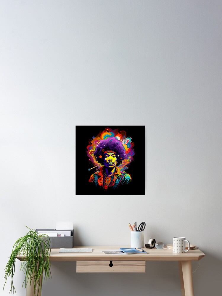 "jimmy hendrix" Poster for Sale by DoodleBurger | Redbubble