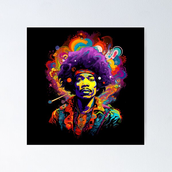 "jimmy hendrix" Poster for Sale by DoodleBurger | Redbubble