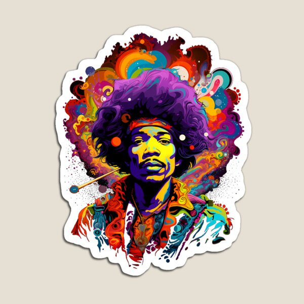 "jimmy hendrix" Magnet for Sale by DoodleBurger | Redbubble