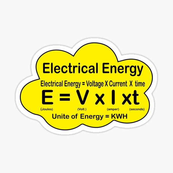 "Electrical Power Energy formula Stickers for Electrical engineering ...