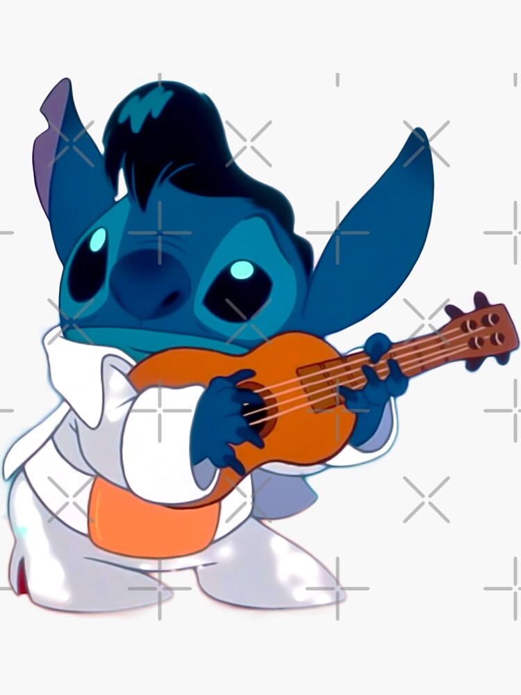 "Stitch elvis" Sticker for Sale by Samsar | Redbubble