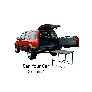 "CRV foldable table" Sticker for Sale by TheRDA | Redbubble