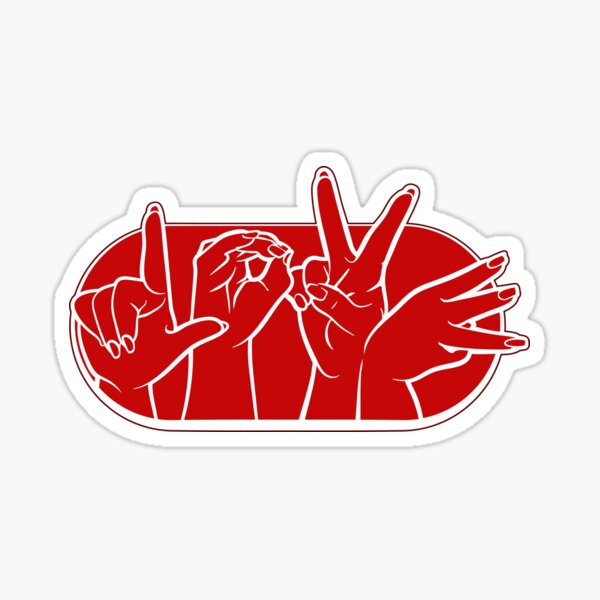 "LOVE Sign" Sticker for Sale by Worldsedge | Redbubble