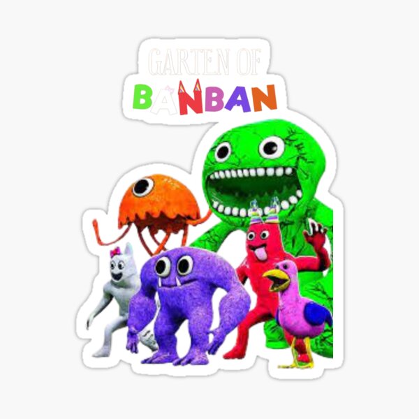 "garten of banban characters" Sticker for Sale by EcoInkSpace | Redbubble
