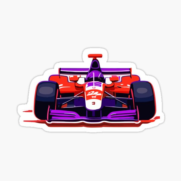 "Formula Racing Car Neon Red Purple" Sticker for Sale by Formula ...