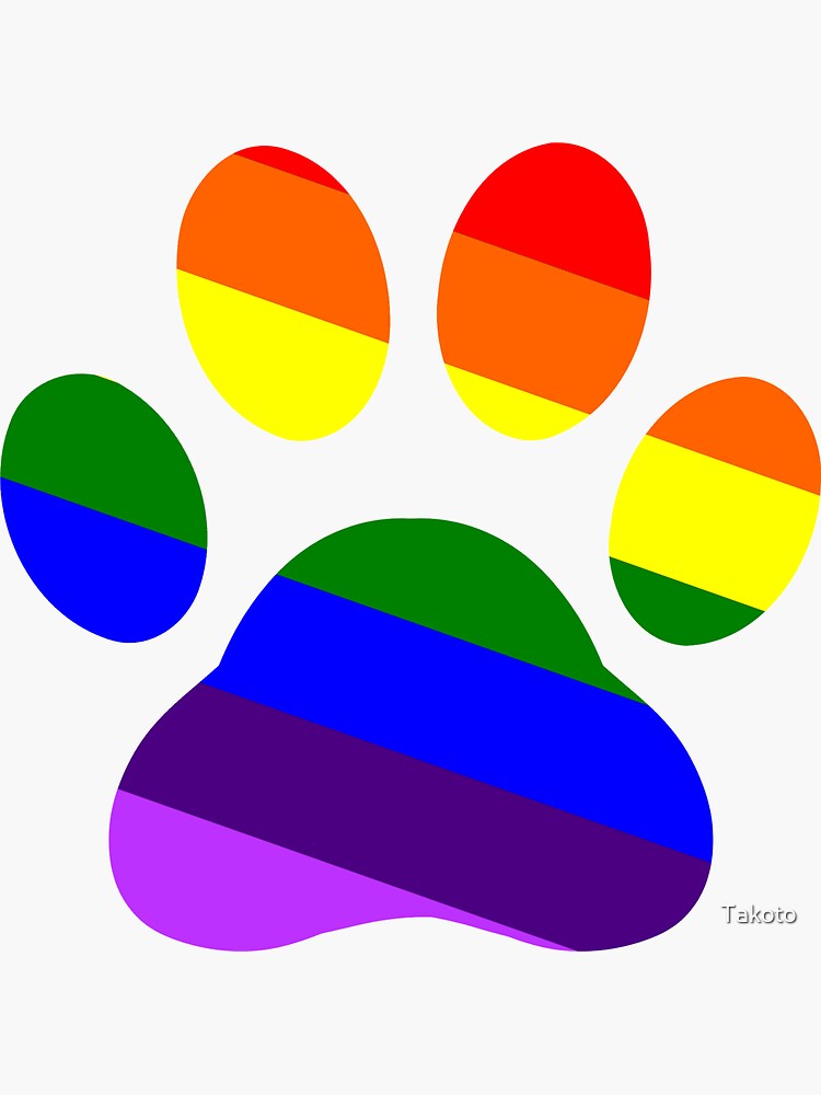 "LGBT Furry Pride" Sticker for Sale by Takoto | Redbubble