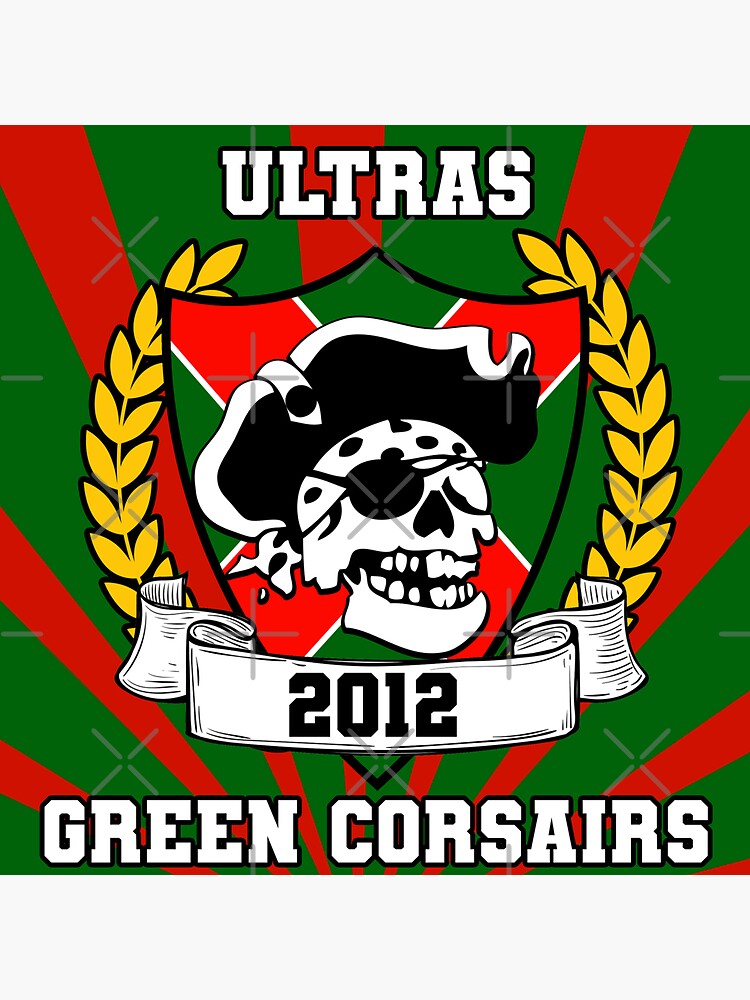 Sticker avec l'œuvre « Ultras Green Corsairs » de l'artiste Muss 86 ...
