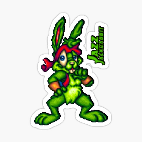 "Jazz Jackrabbit - Classic Sprite 2" Sticker by mariovv | Redbubble
