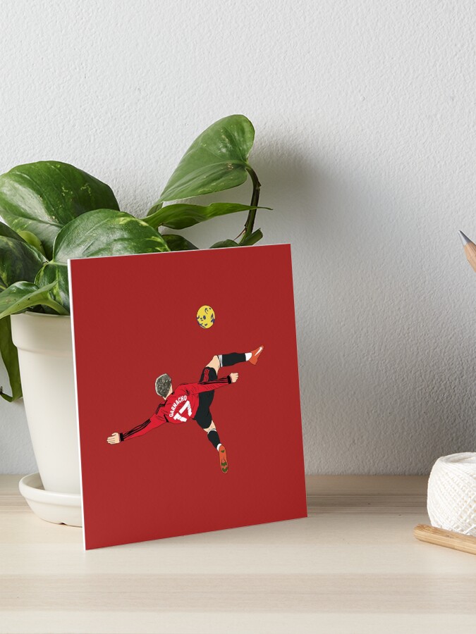 "Alejandro Garnacho Bicycle Kick Overhead Goal " Art Board Print for ...