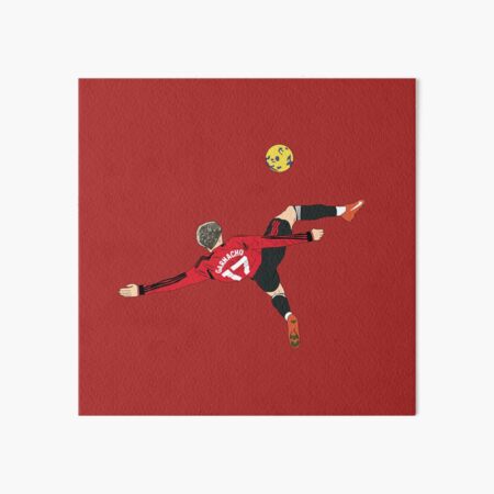 "Alejandro Garnacho Bicycle Kick Overhead Goal " Art Board Print for ...