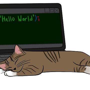 "Coding Cat - MatLab" Sticker for Sale by alyssa-claire- | Redbubble