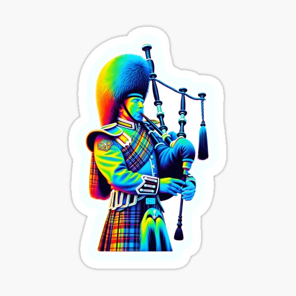 "Scottish Bagpiper" Sticker for Sale by TruckStopOne | Redbubble